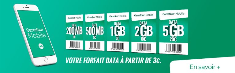 Carrefour Mobile, le forfait le moins cher de Belgique.